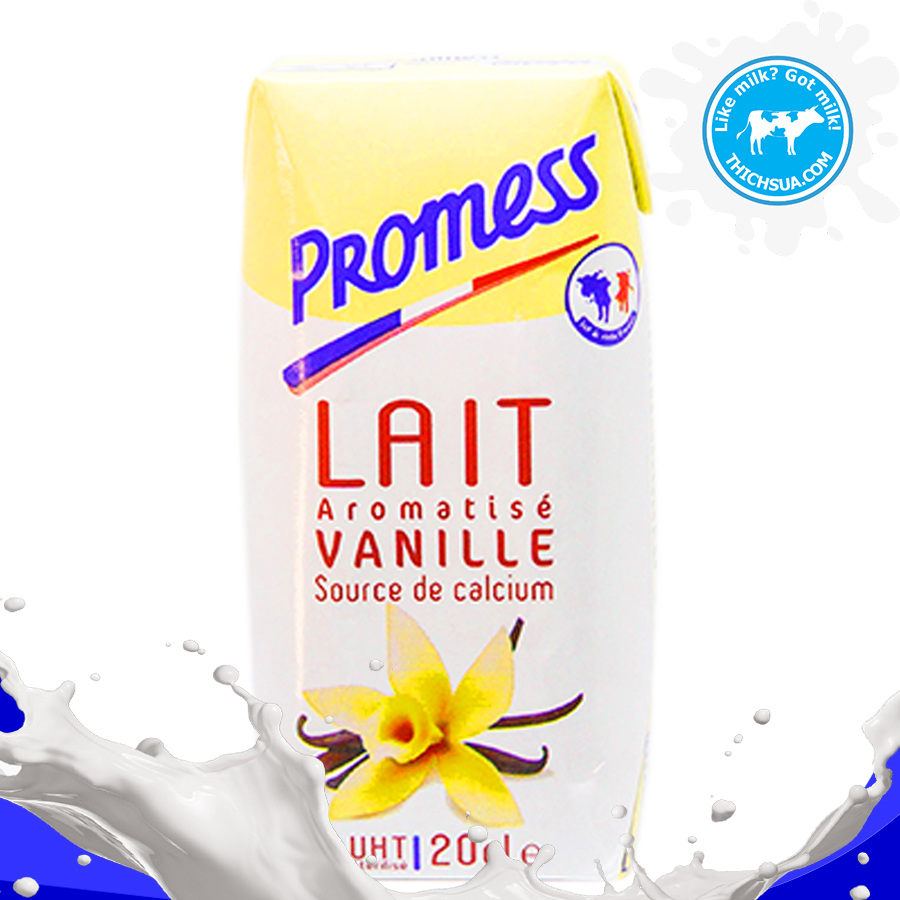 Sữa Promess Hương Vani 200ml rất tốt cho xương và hệ miễn dịch.